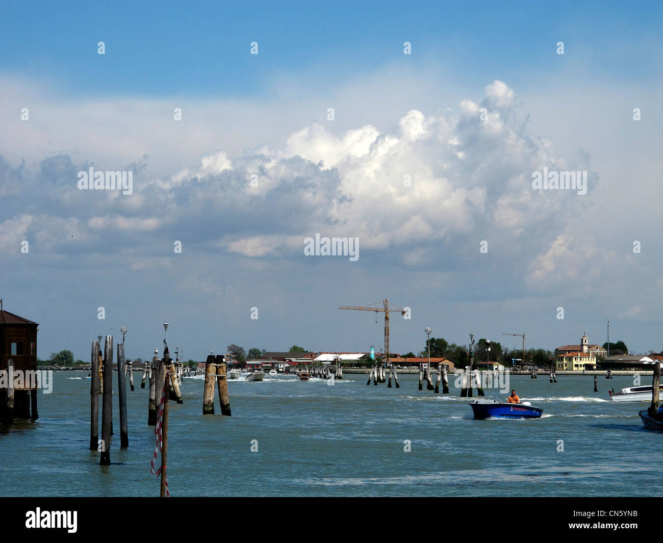 Europe Italy Veneto Venice Venezia canal waterway highway expressway ...
