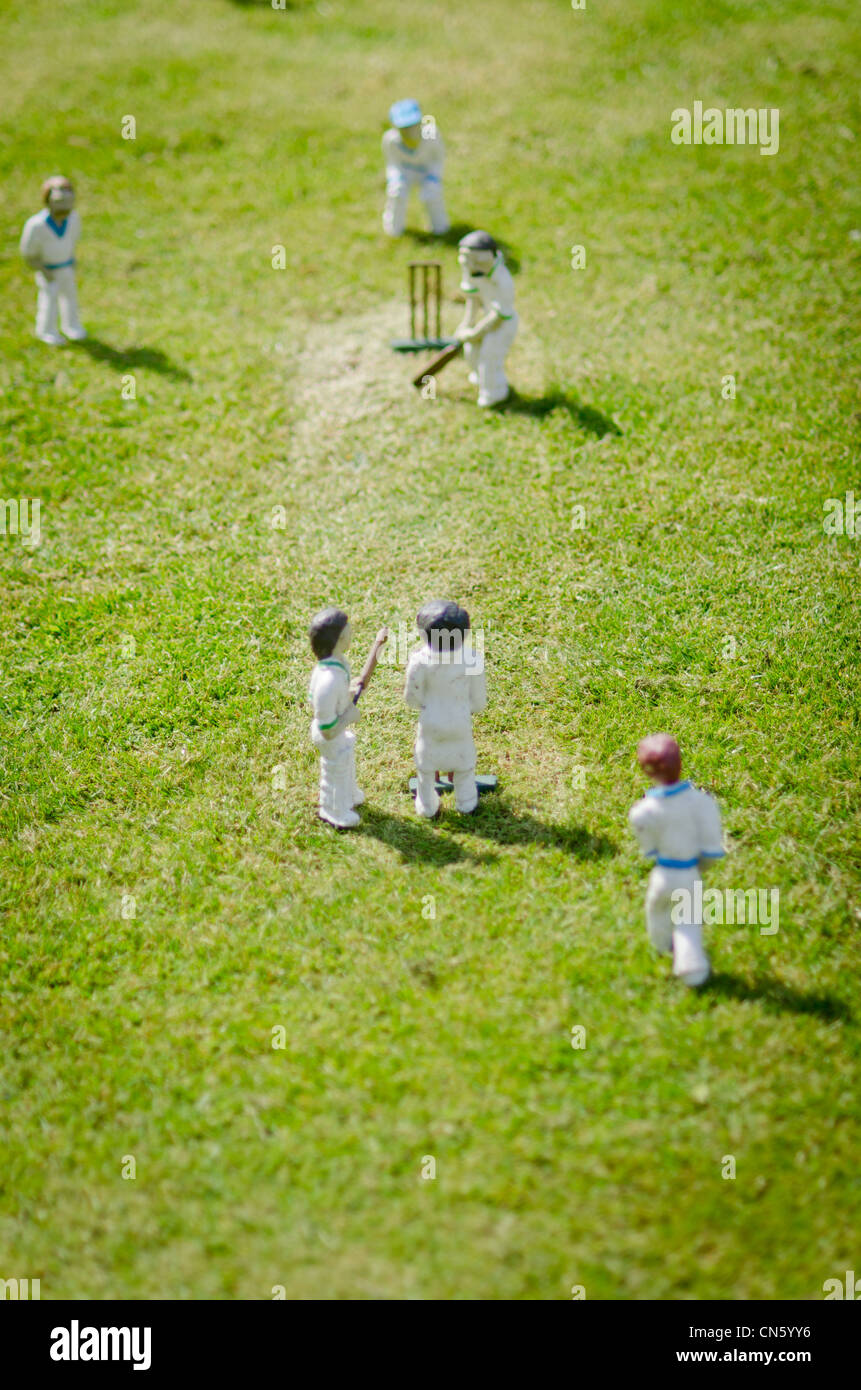 model village cricket Stock Photo - Alamy