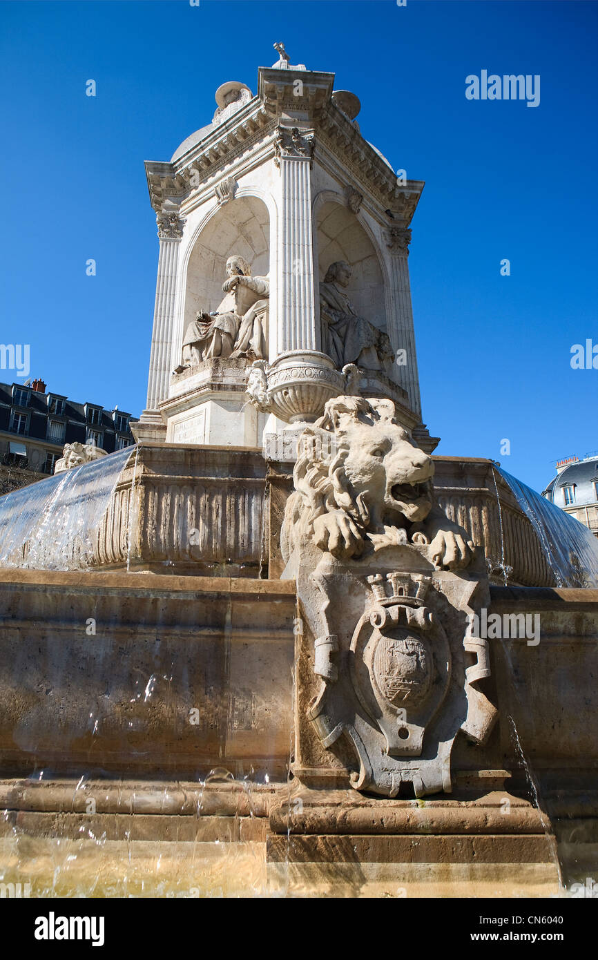 Place st sulpice fountain hi-res stock photography and images - Alamy