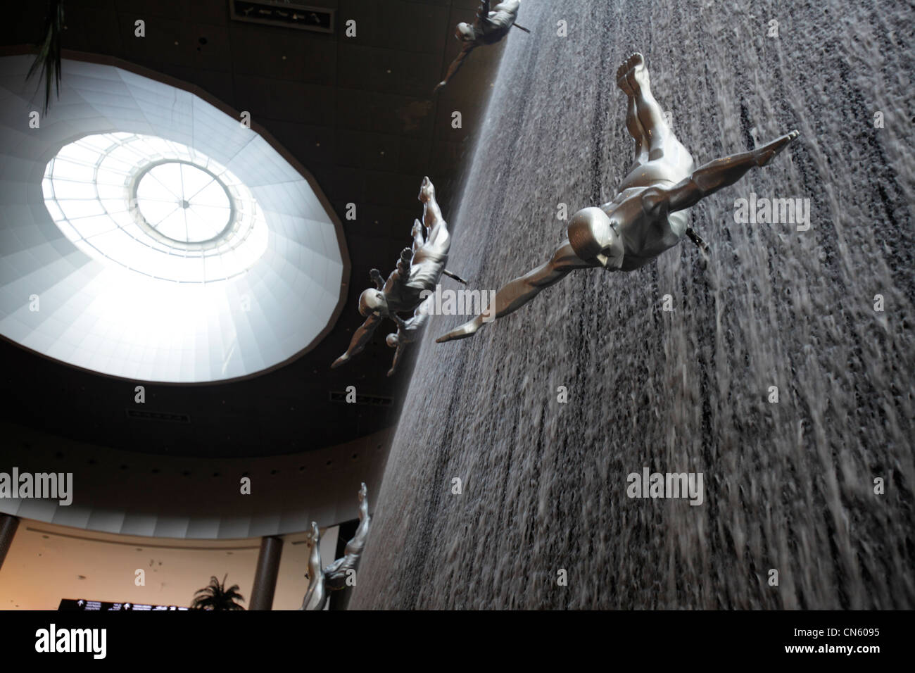 The Waterfall inside the shopping center at Dubai Mall, Dubai, United ...