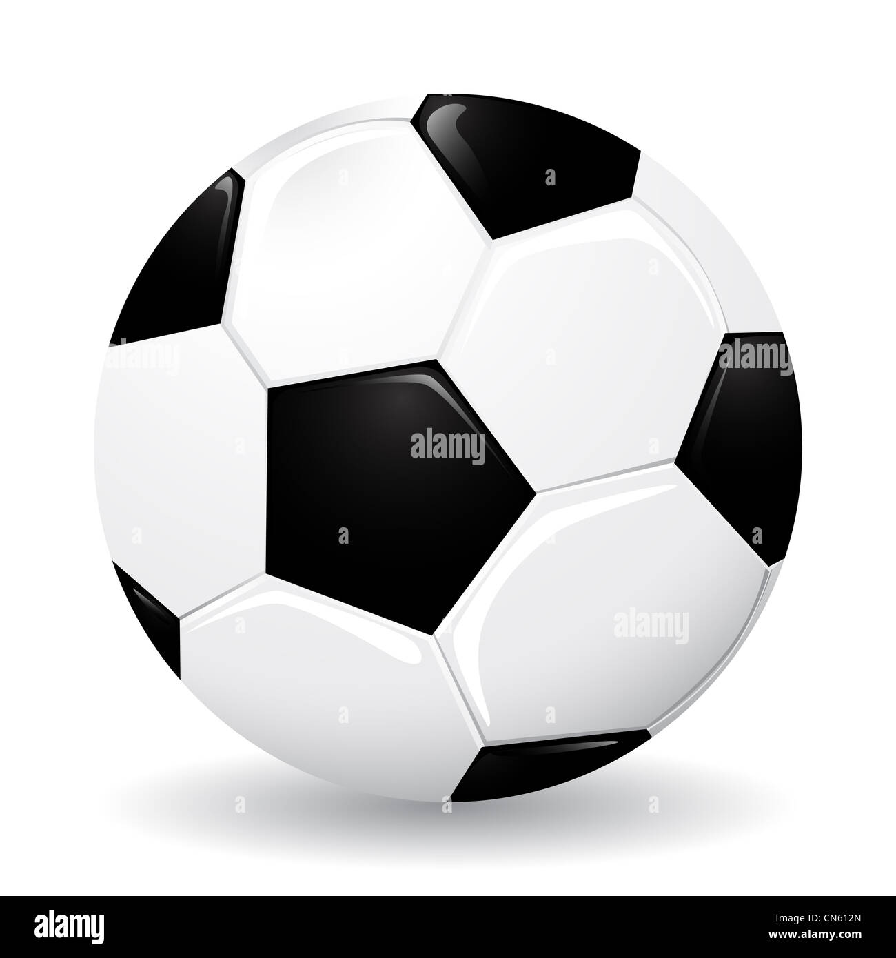 Realistic soccer ball, vector illustration - gradients only Stock Photo - Alamy