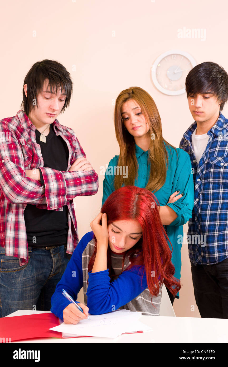 Students behaving hi-res stock photography and images - Alamy