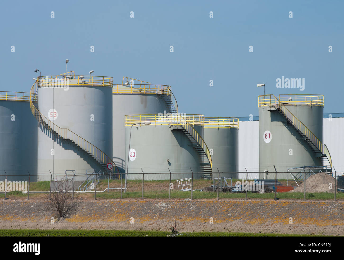 Large steel tanks in factory big hi-res stock photography and images ...