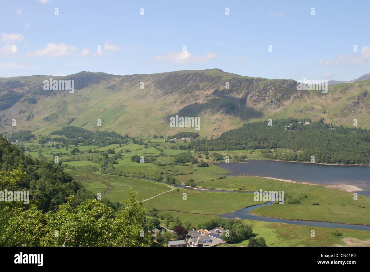 Black Crag Derwent Water from Surprise View Lake District Cumbria Stock ...