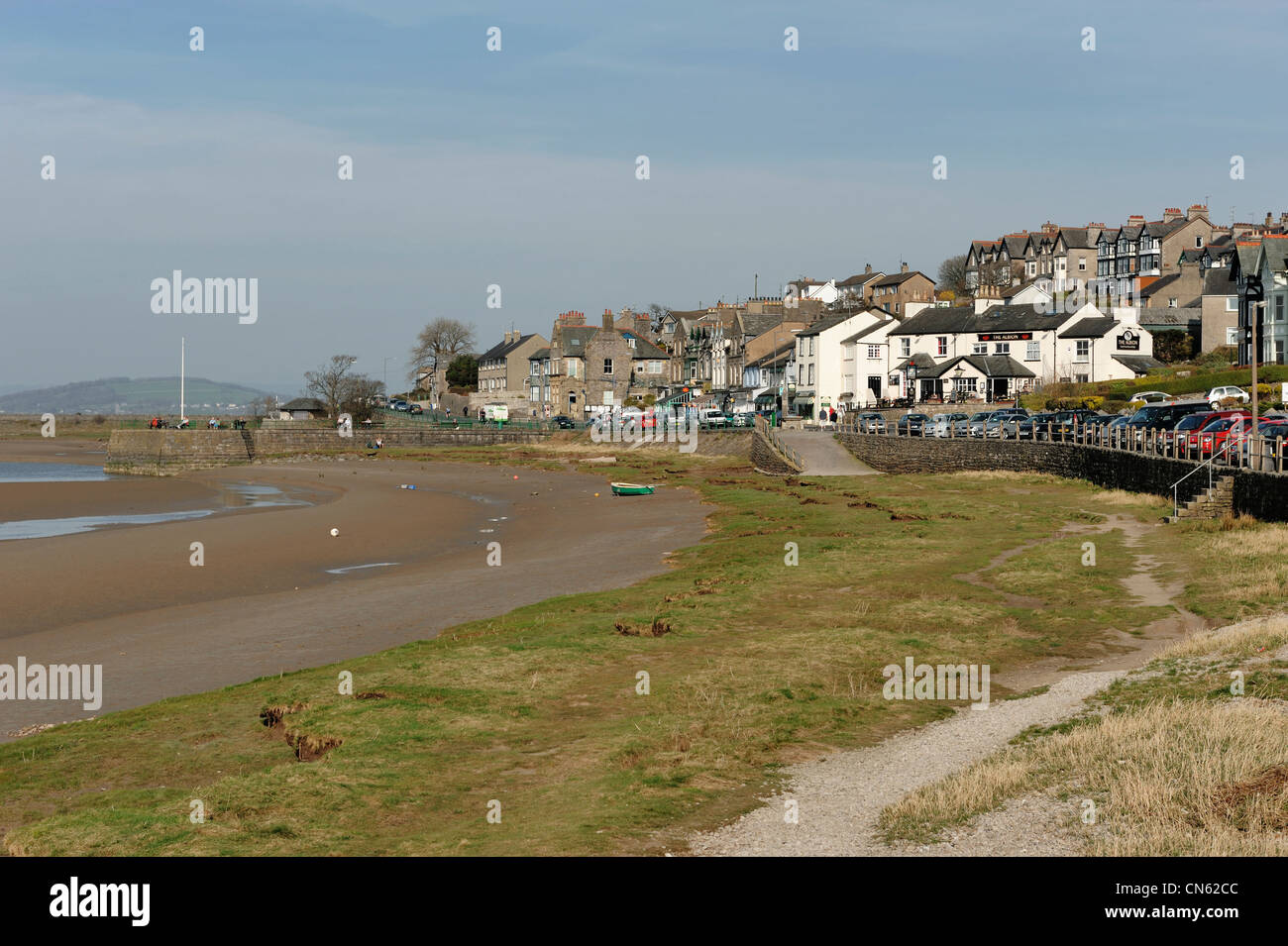 Arnside village promenade, pier and beach Stock Photo - Alamy