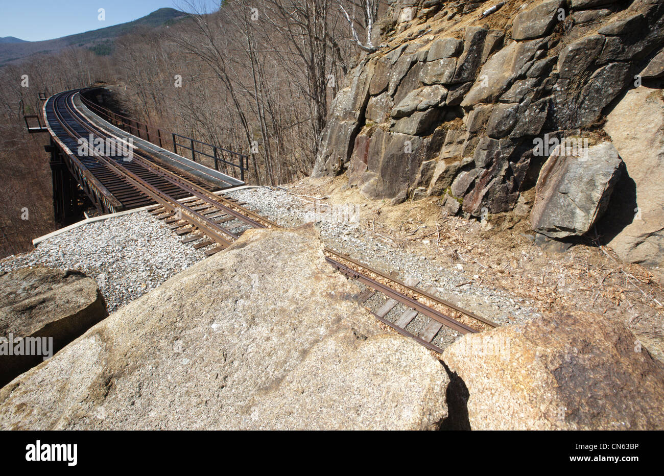 Crawford Notch State Park - Frankenstein Trestle along the Maine ...