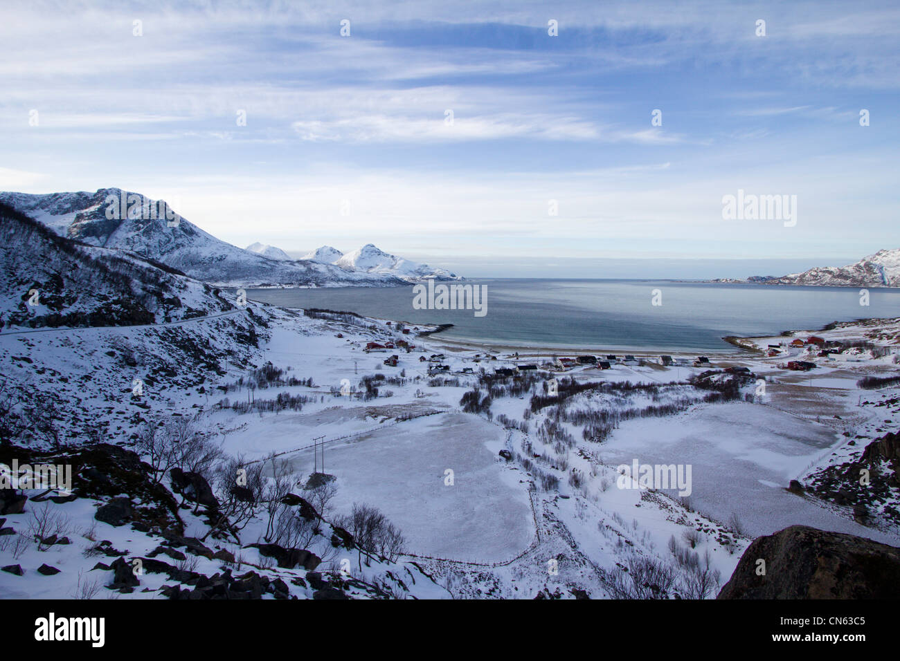 grotfjord winter troms arctic norway Stock Photo - Alamy
