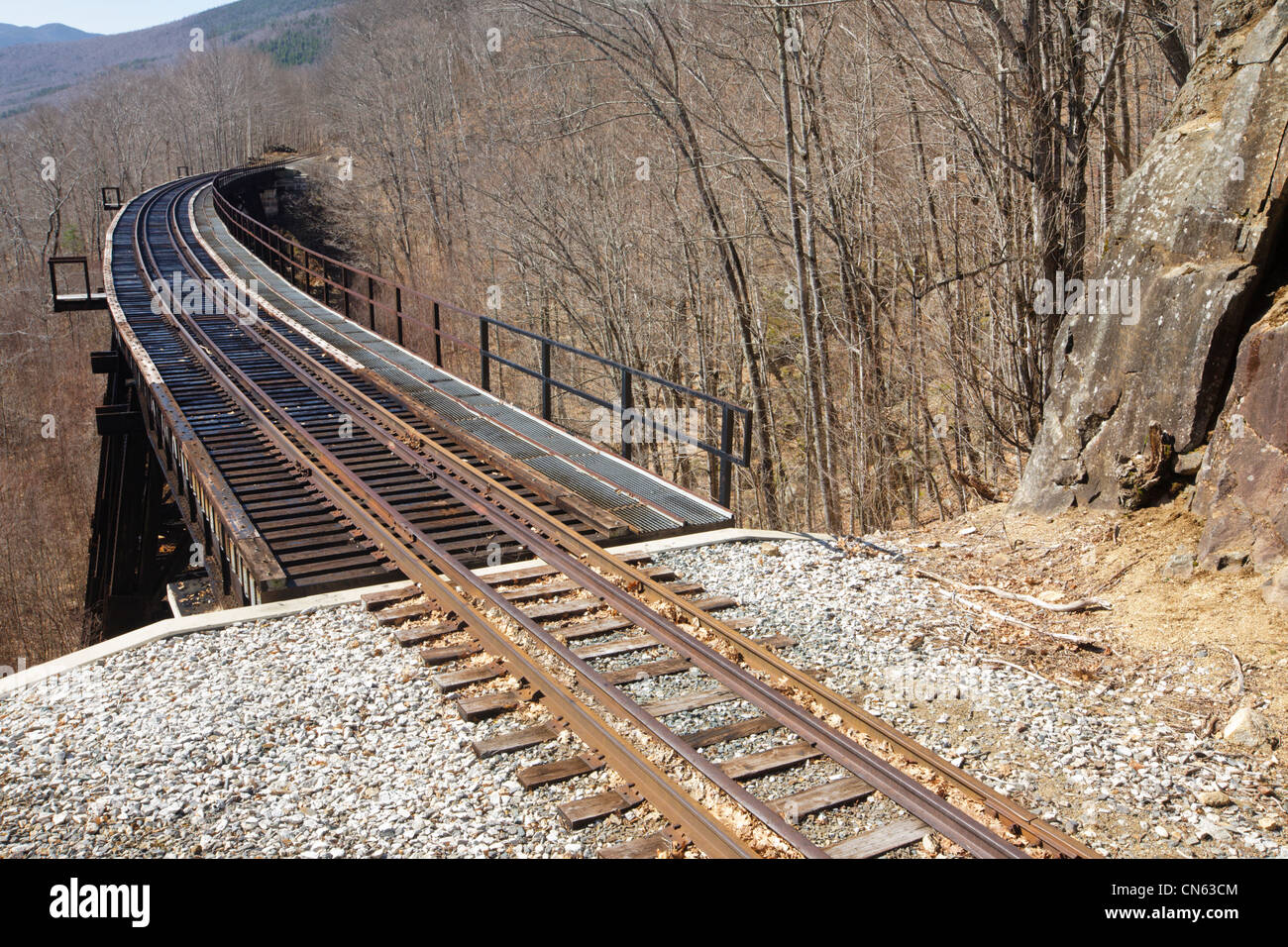 Crawford Notch State Park - Frankenstein Trestle along the Maine ...