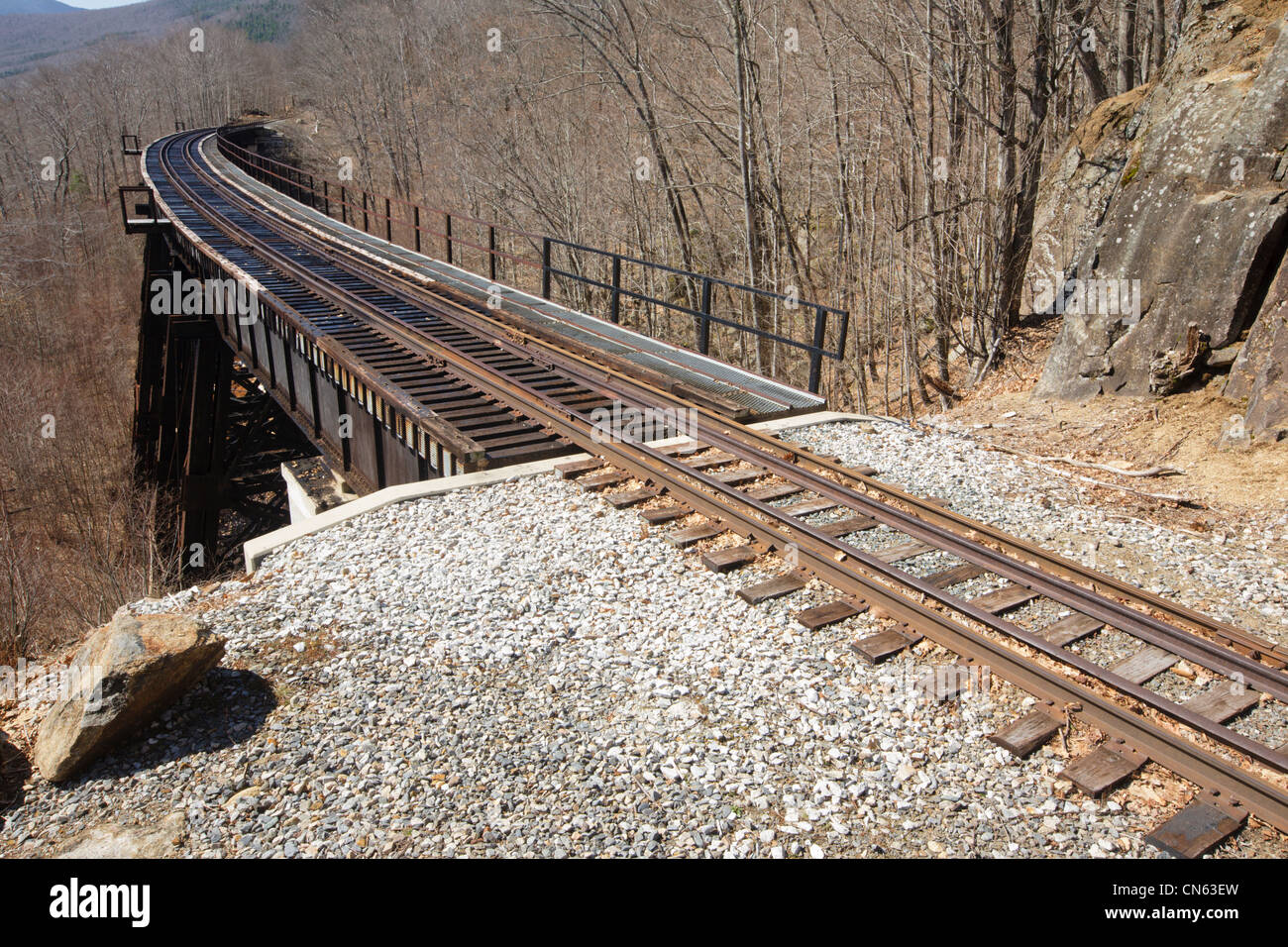 Crawford Notch State Park - Frankenstein Trestle along the Maine ...