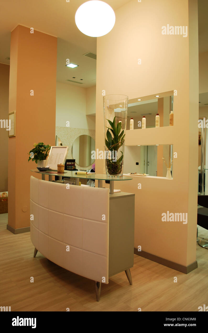 Interior of a modern fashionable beauty salon Stock Photo - Alamy