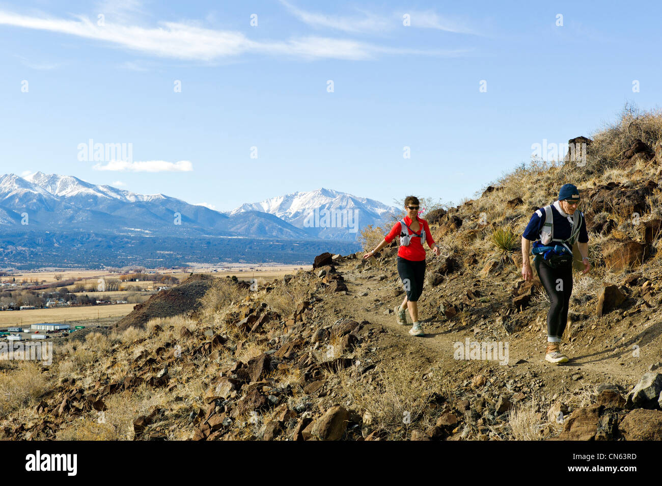 Elderly runner competes in the Run Through Time Marathon, Salida ...