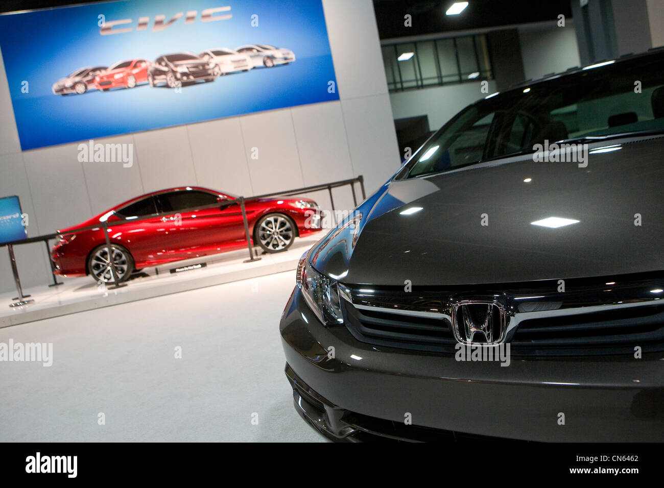 The Honda display at the 2012 Washington Auto Show Stock Photo - Alamy