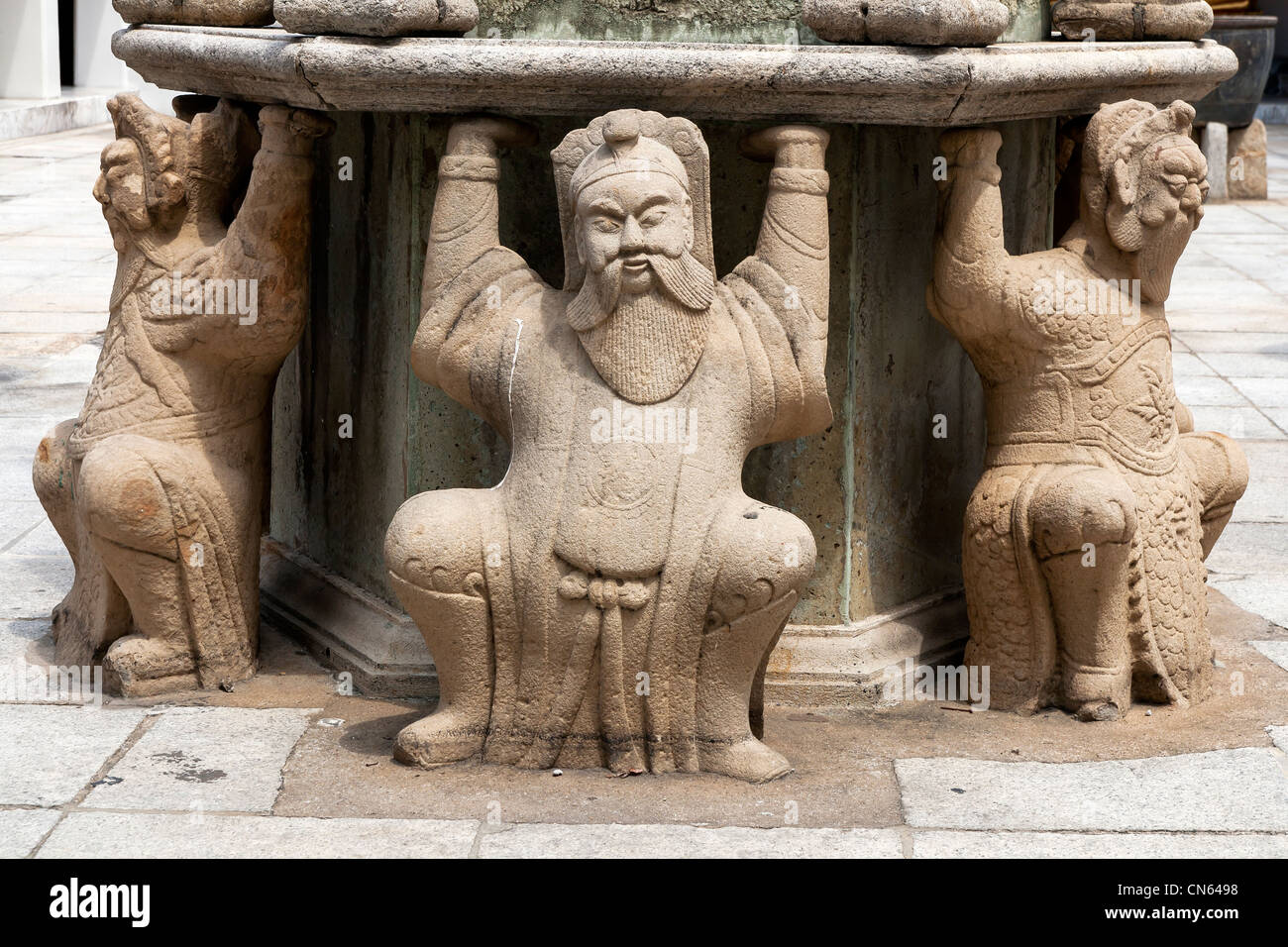 man chinese stone sitting Stock Photo - Alamy