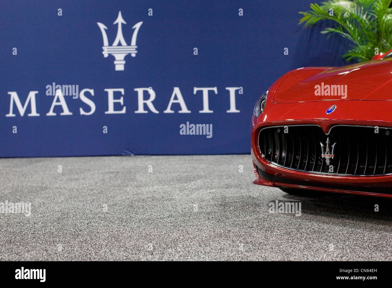 A Maserati on display at the 2012 Washington Auto Show Stock Photo - Alamy