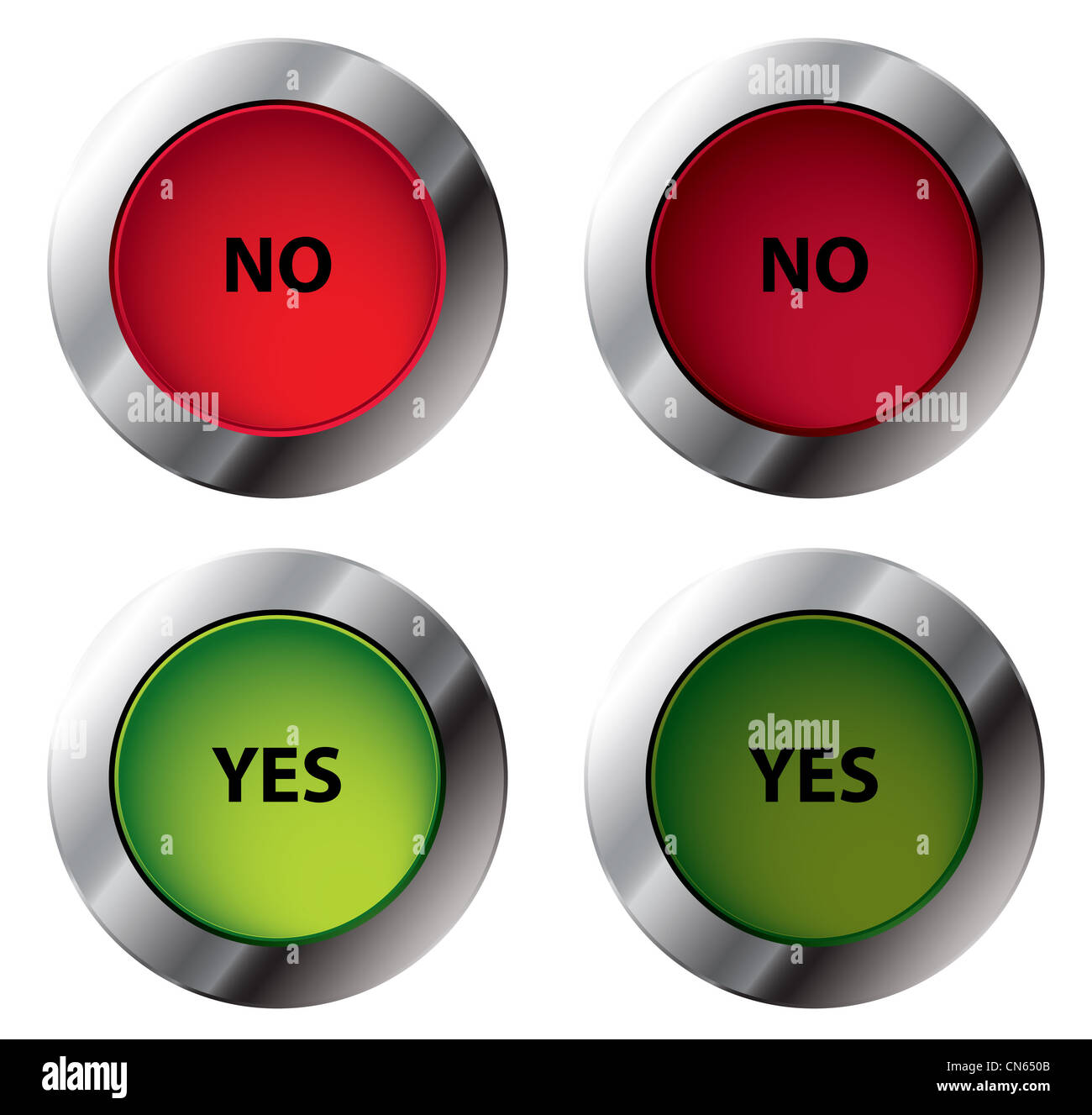 Vote buttons on red Cut Out Stock Images & Pictures - Alamy