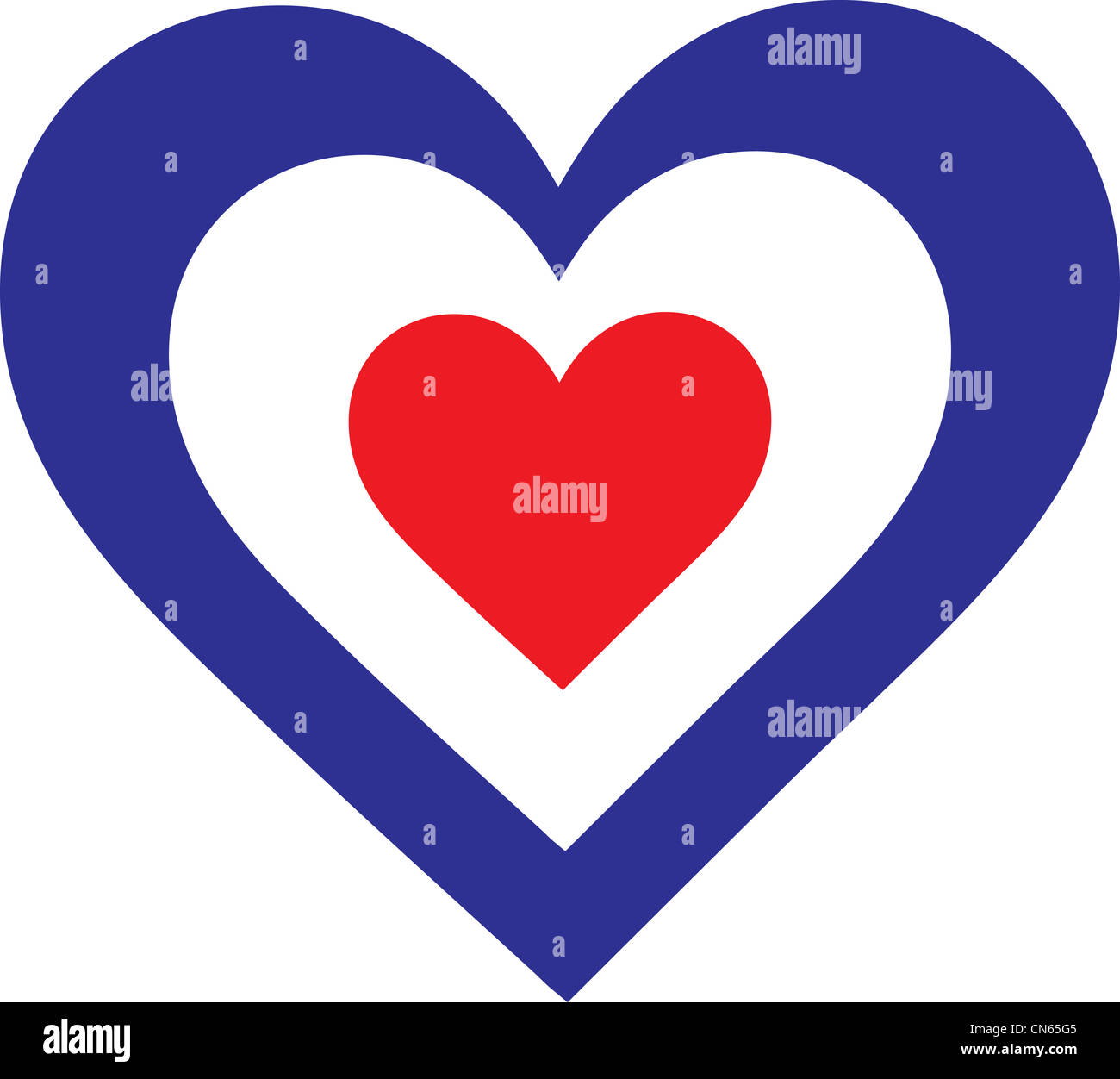 A concentric, heart shaped design, with national symbolism evocative of ...