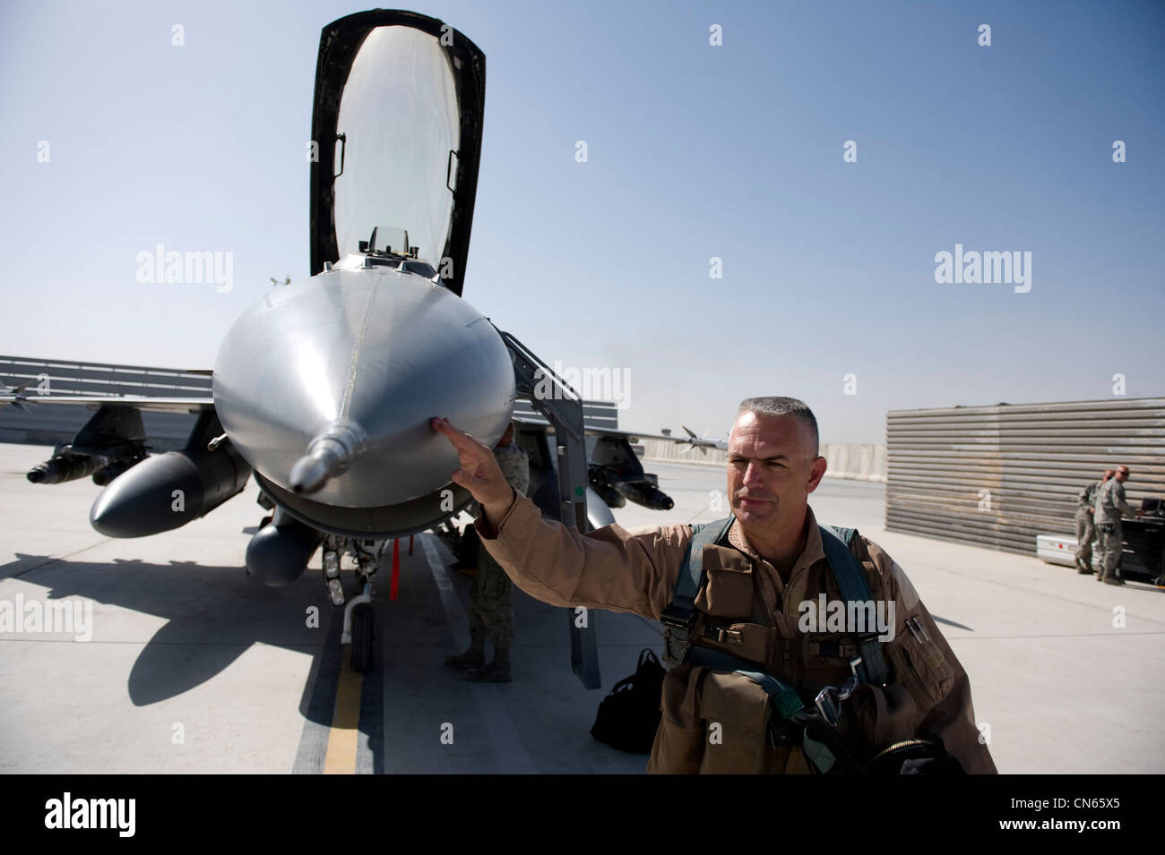 U.S. Air Force Brig. Gen. Scott Dennis, an F-16C pilot and commander of ...