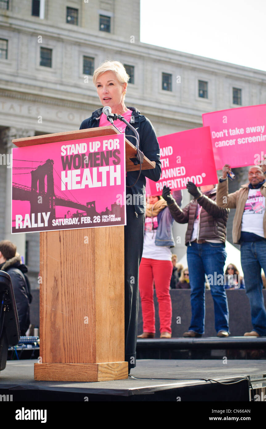 Cecile Richards speaking at the Rally for Women's Health at Foley ...