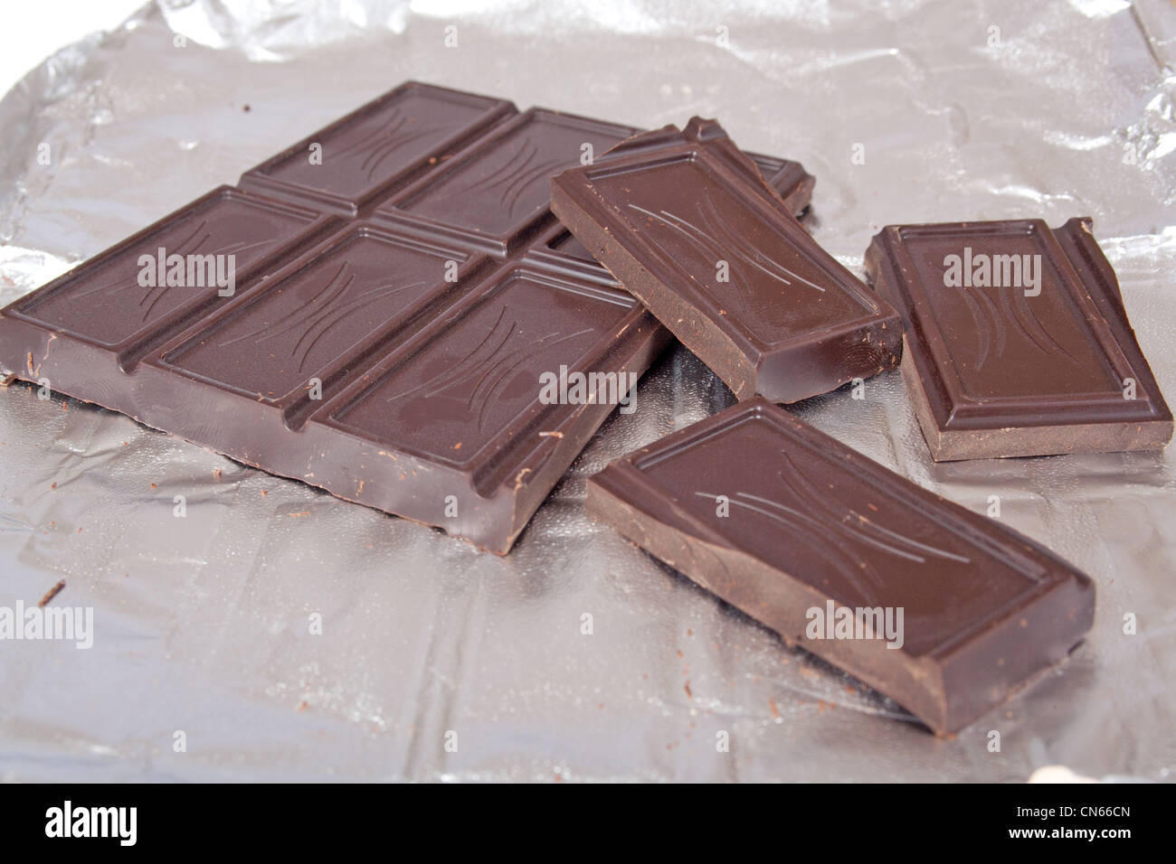 pieces of bitter chocolate Stock Photo - Alamy