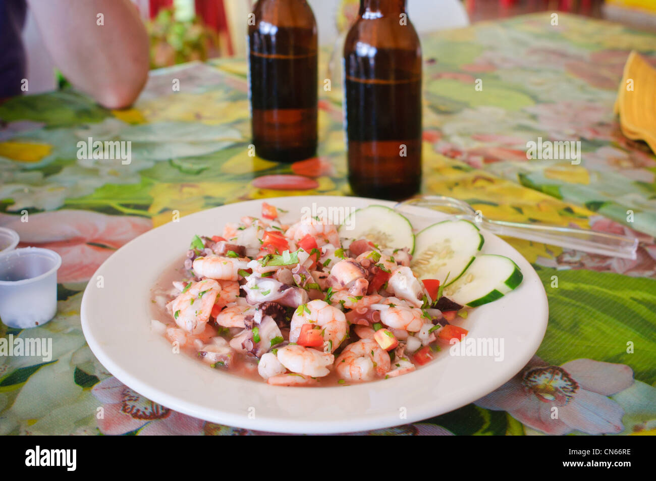 A plate of ceviche Stock Photo - Alamy