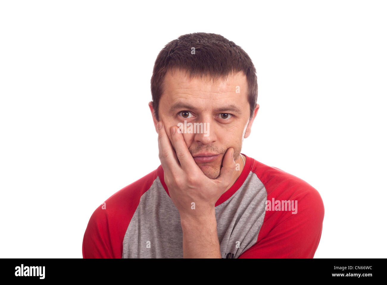 Portrait man isolated on white Stock Photo - Alamy
