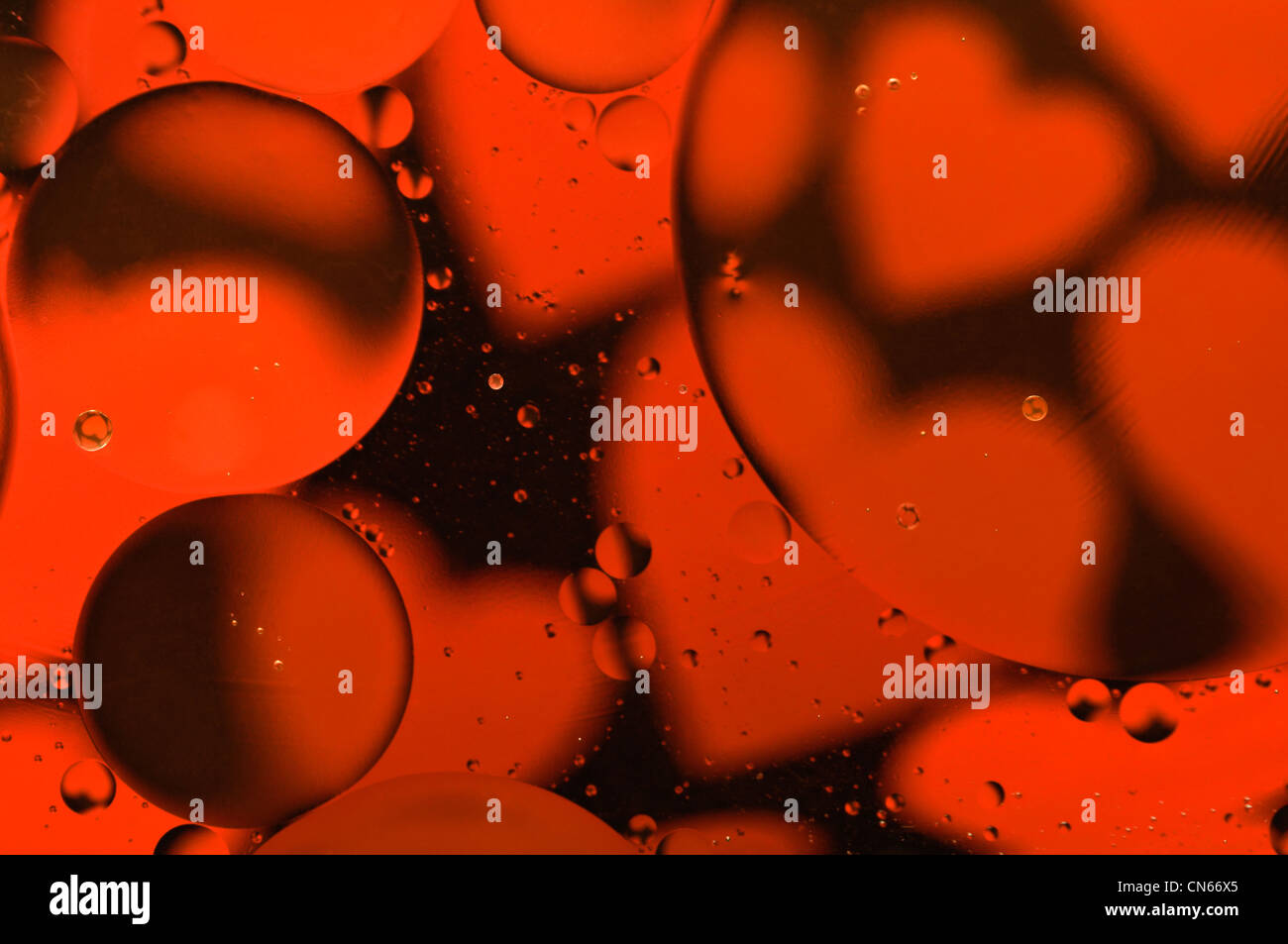 Red Heart Bubbles Stock Photo - Alamy