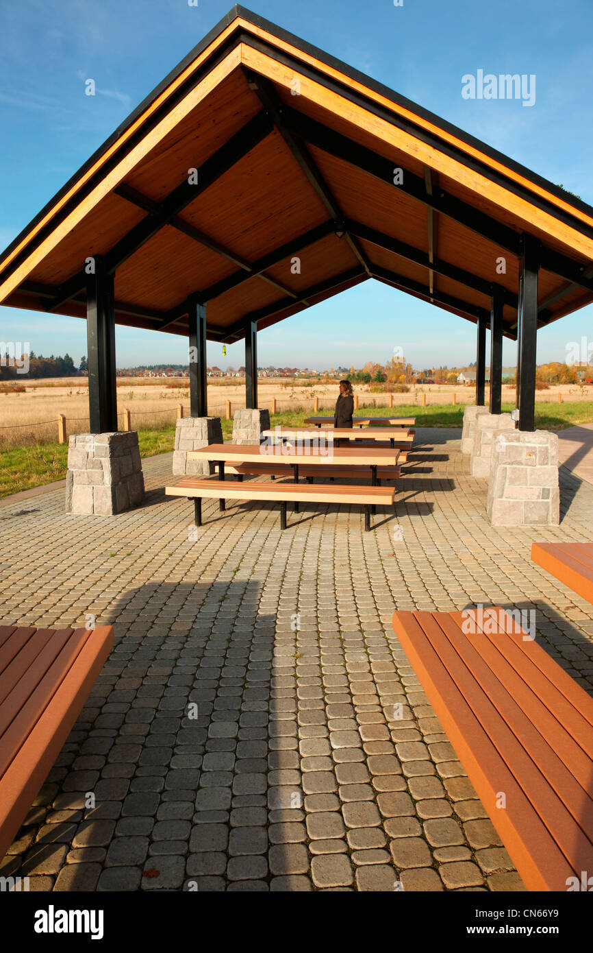 Picnic stone tables benches hi-res stock photography and images - Alamy