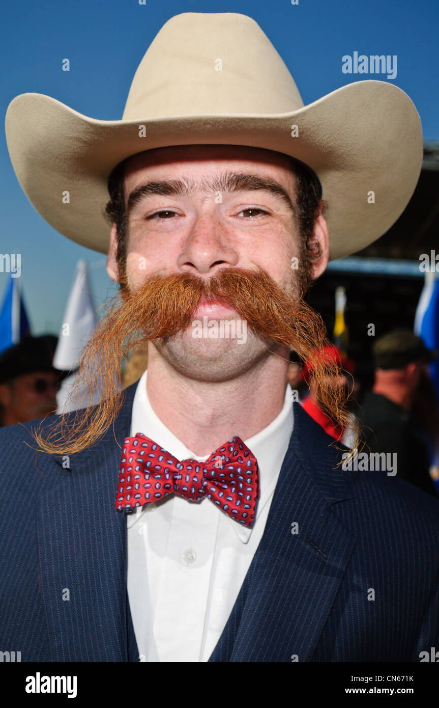 Contestant in the National Beard and Moustache Championships, in ...
