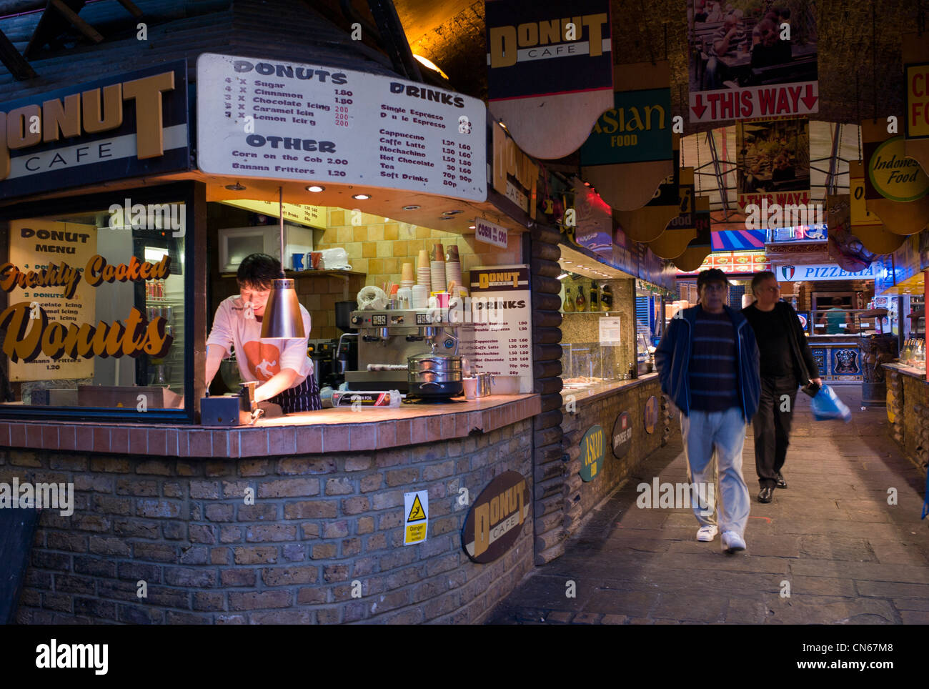 Food stall Camden Market, Camden, London, England, UK Stock Photo - Alamy