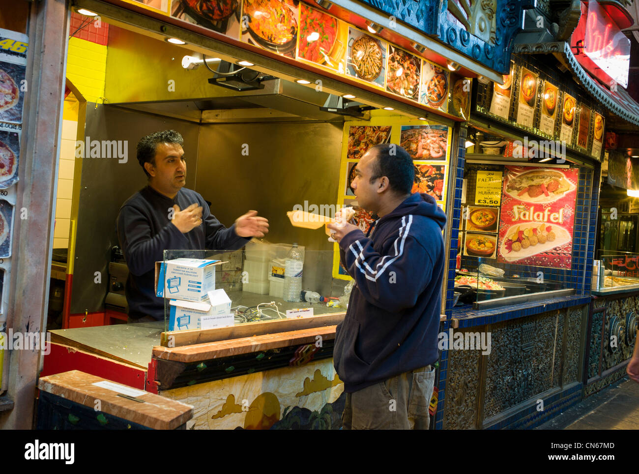 Food stall Camden Market, Camden, London, England, UK Stock Photo - Alamy