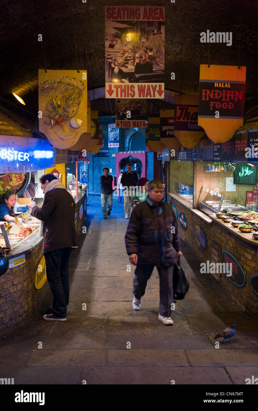 Food stall Camden Market, Camden, London, England, UK Stock Photo - Alamy