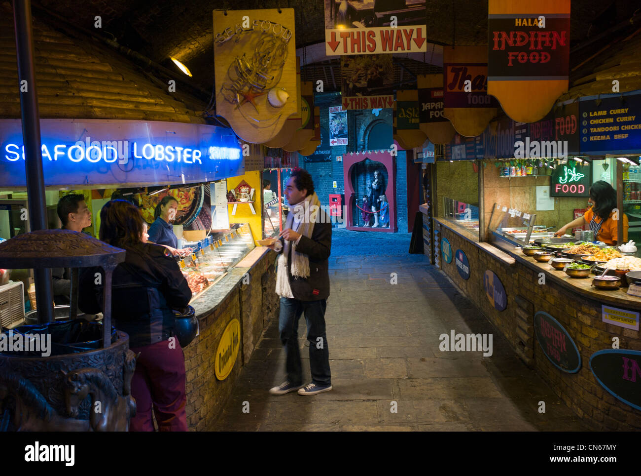 Food stall Camden Market, Camden, London, England, UK Stock Photo - Alamy