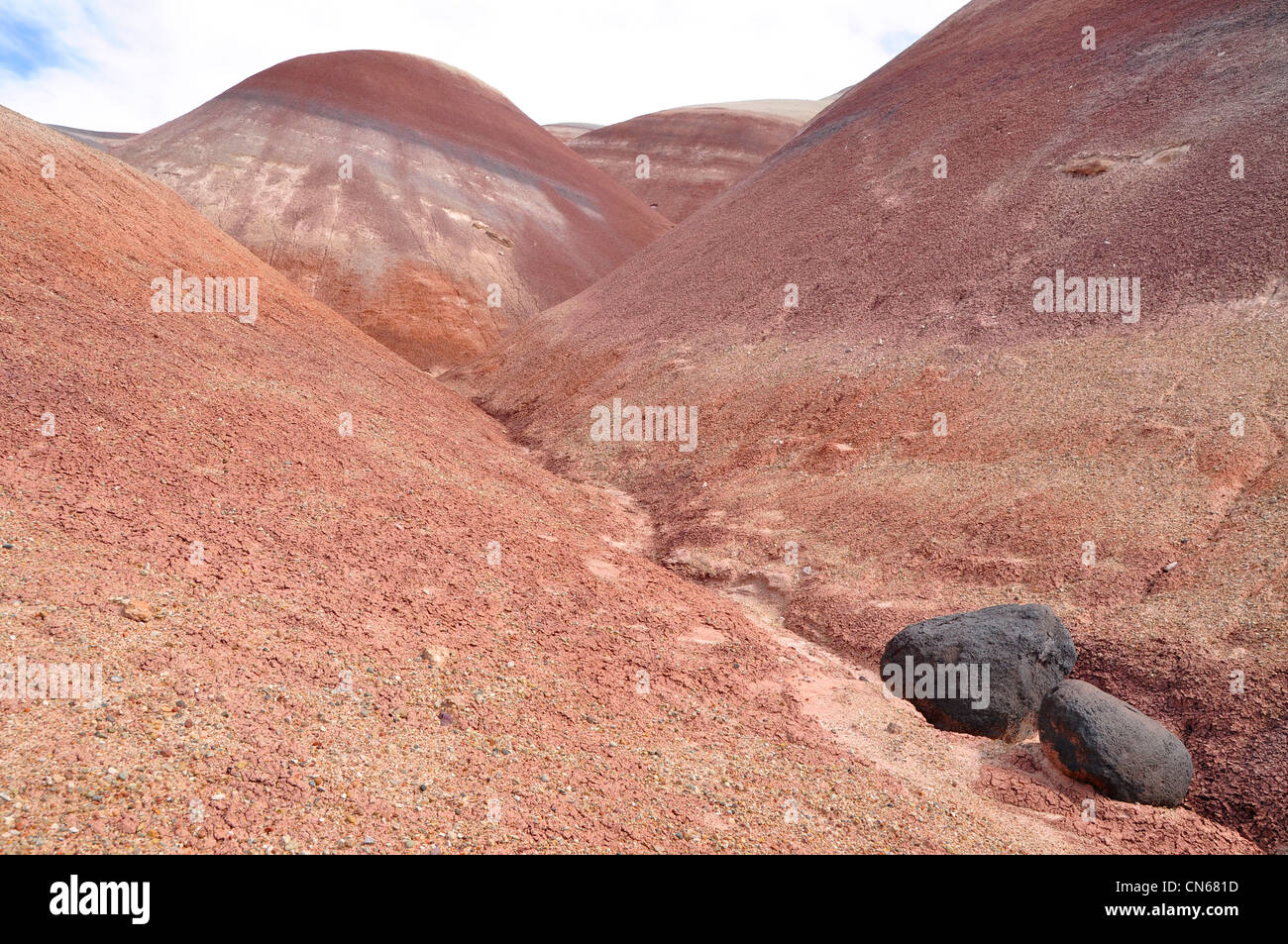 Boulders in shale hills, San Rafael Desert, Utah Stock Photo - Alamy