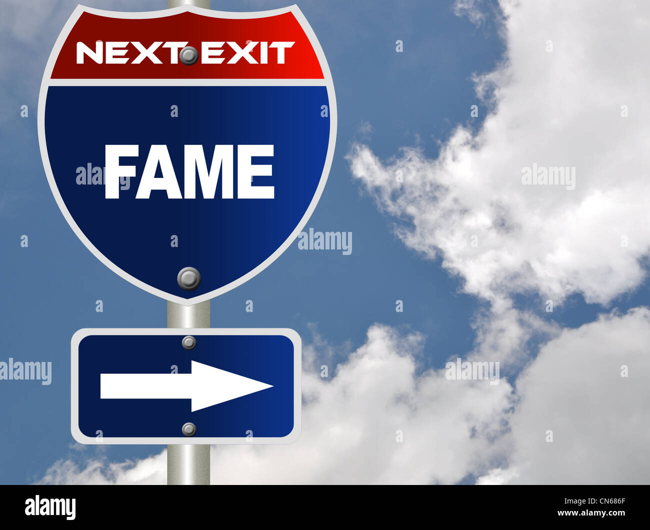 Fame road sign Stock Photo - Alamy