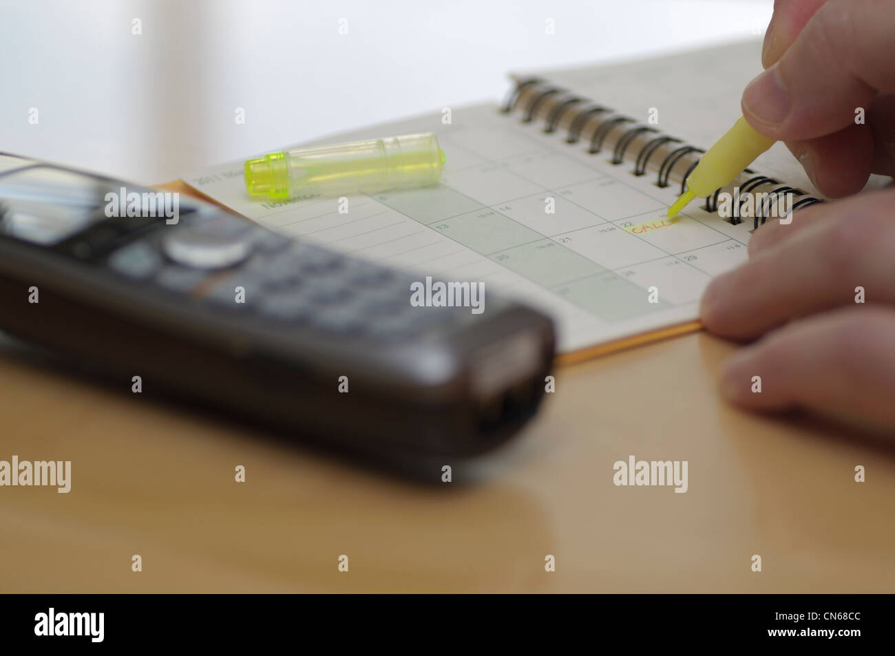 Business people check his schedule time Stock Photo - Alamy