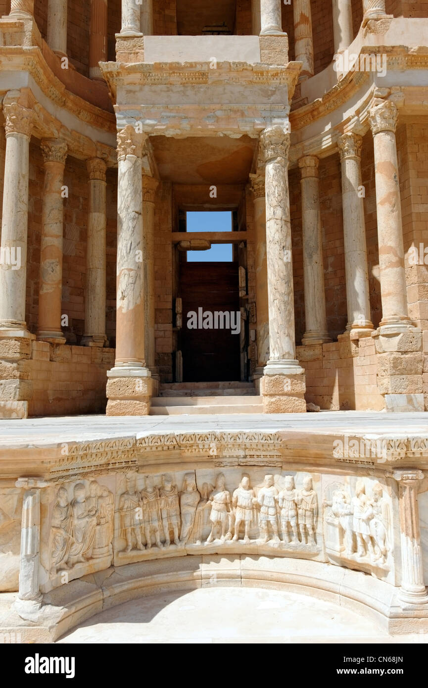 The middle section and central semicircular recess of the Roman theatre ...