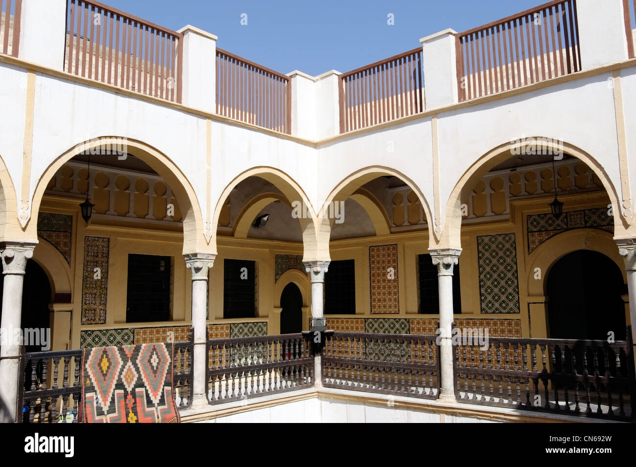 Tripoli. Libya. View of the first floor of the Yusuf Karamanli House ...