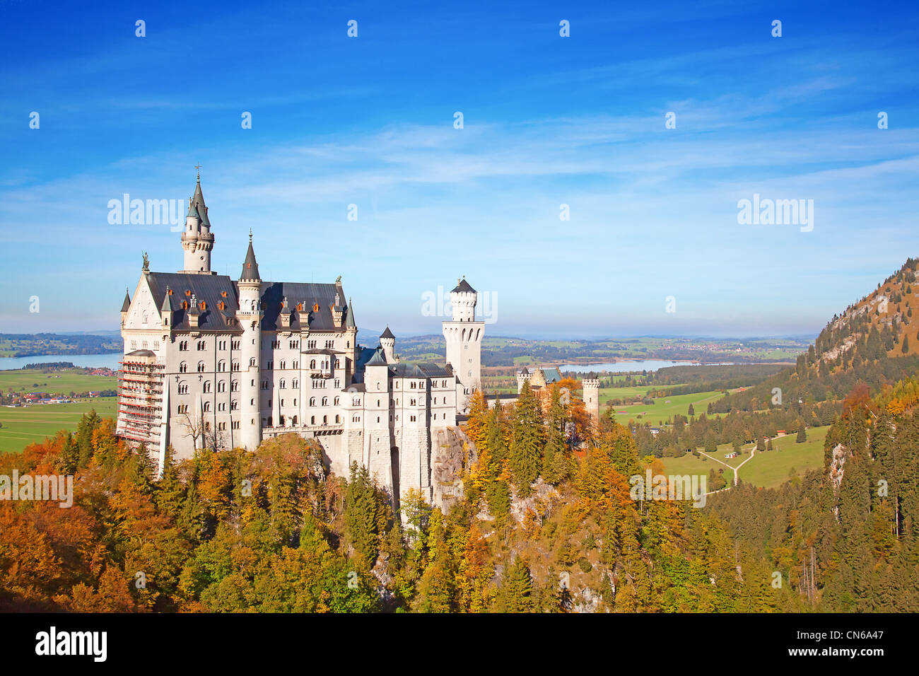Neuschwanstein castle in Bavarian alps, Germany Stock Photo - Alamy