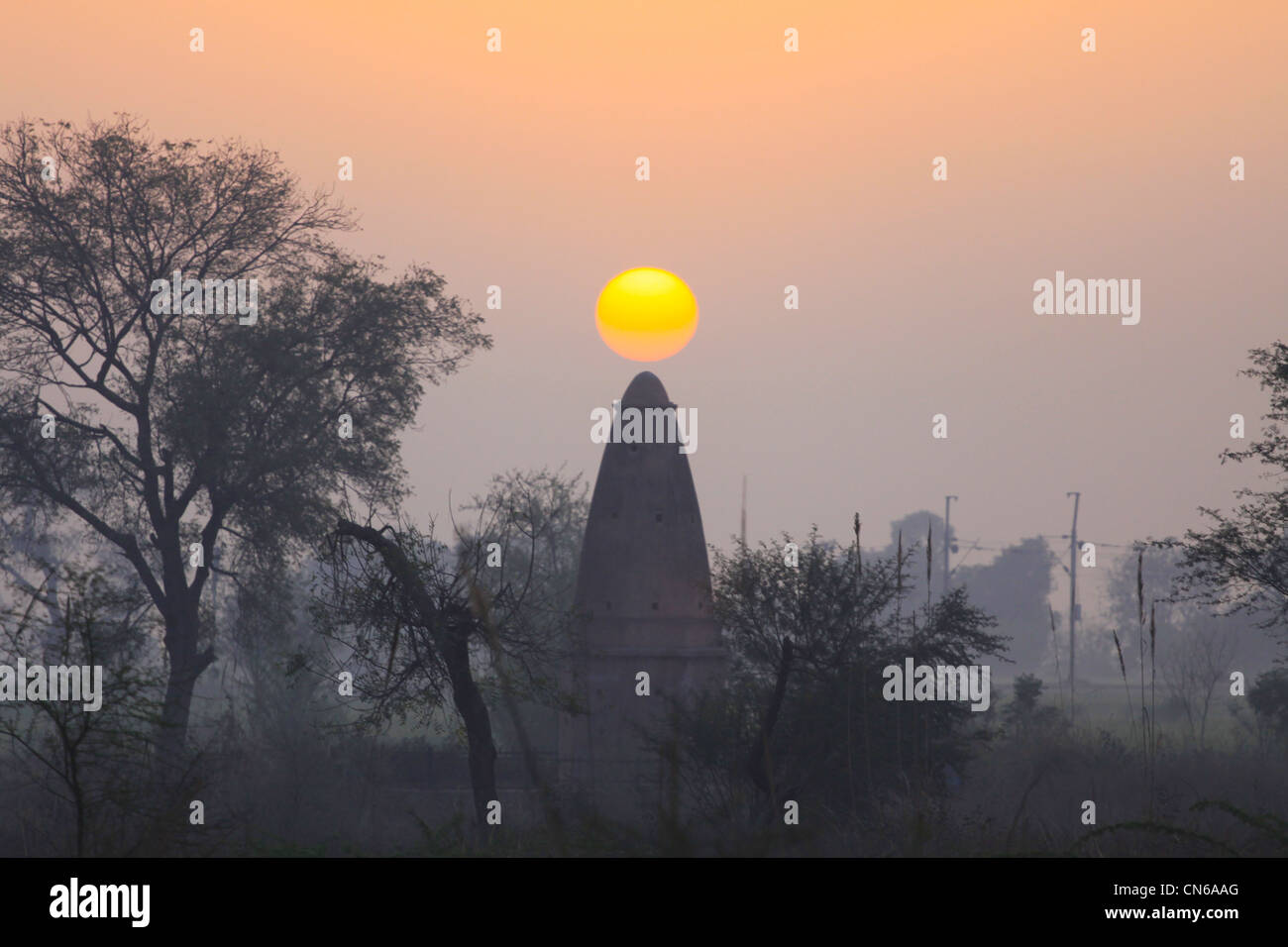 Sunset in India Stock Photo - Alamy
