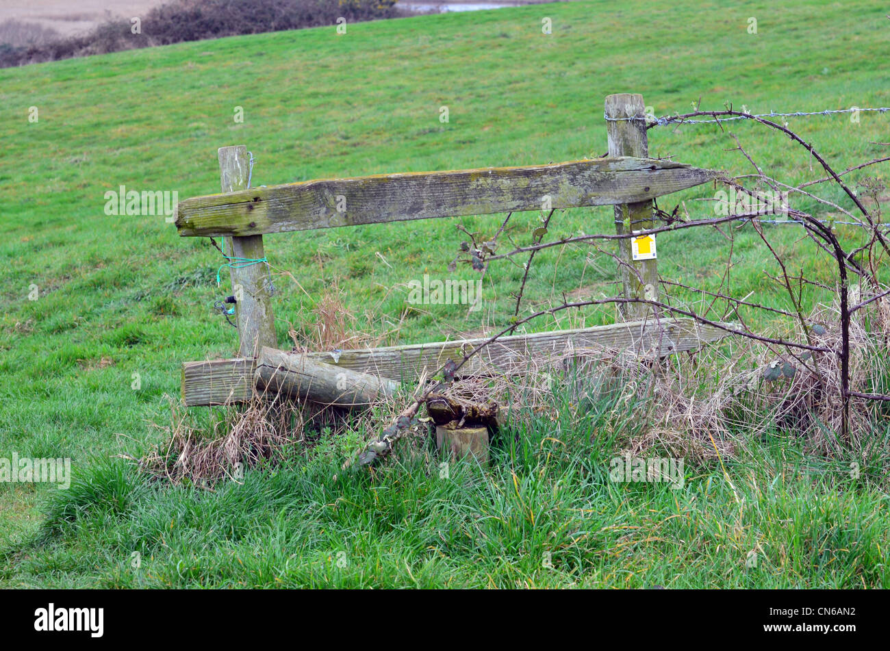 A Broken Stile Stock Photo - Alamy