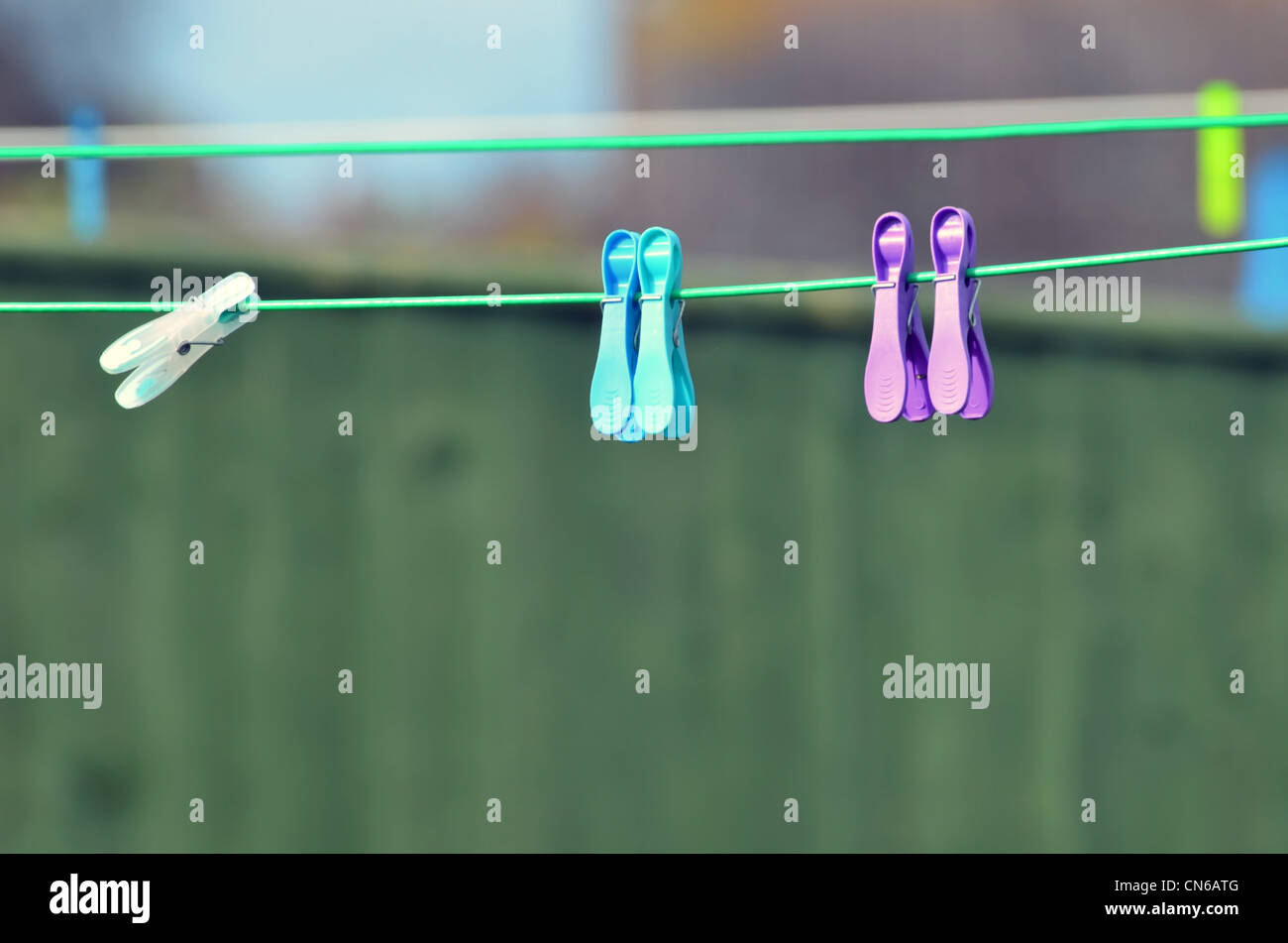 Pegging out washing hi-res stock photography and images - Alamy