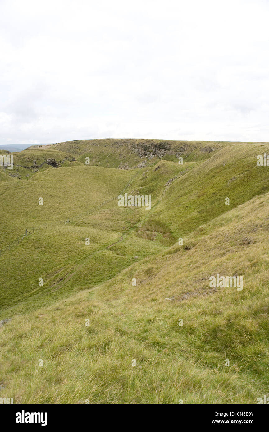 Alport Castles and Alport Valley in Derbyshire in the Peak District ...