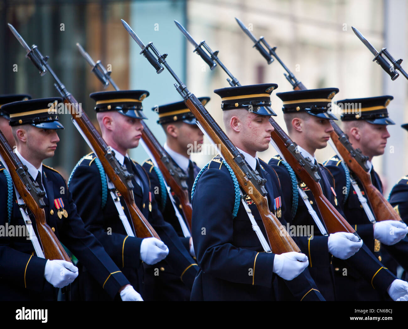 Marching soldiers parade rifles celebration hi-res stock photography ...