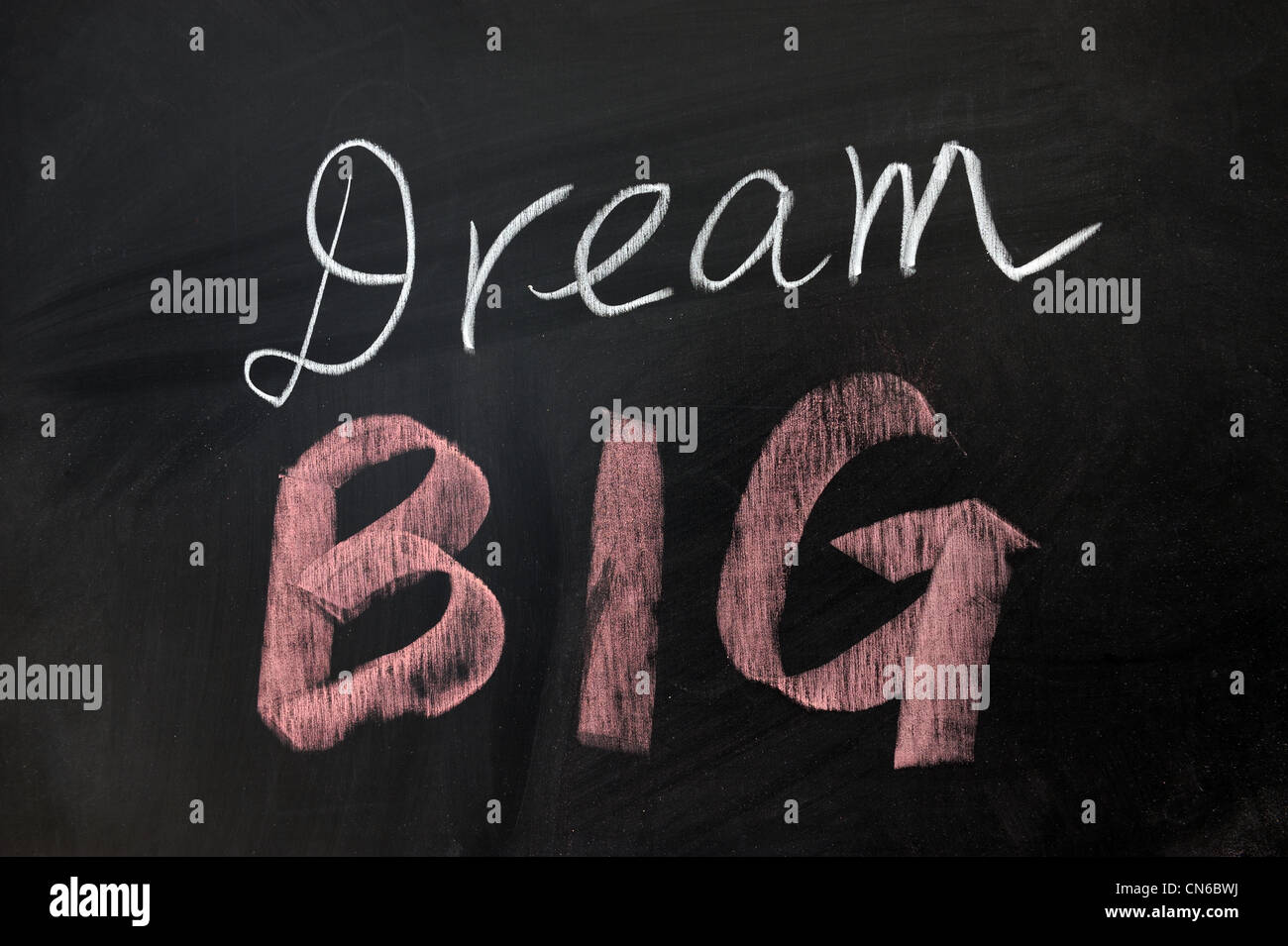 Chalk drawing - Dream big Stock Photo - Alamy