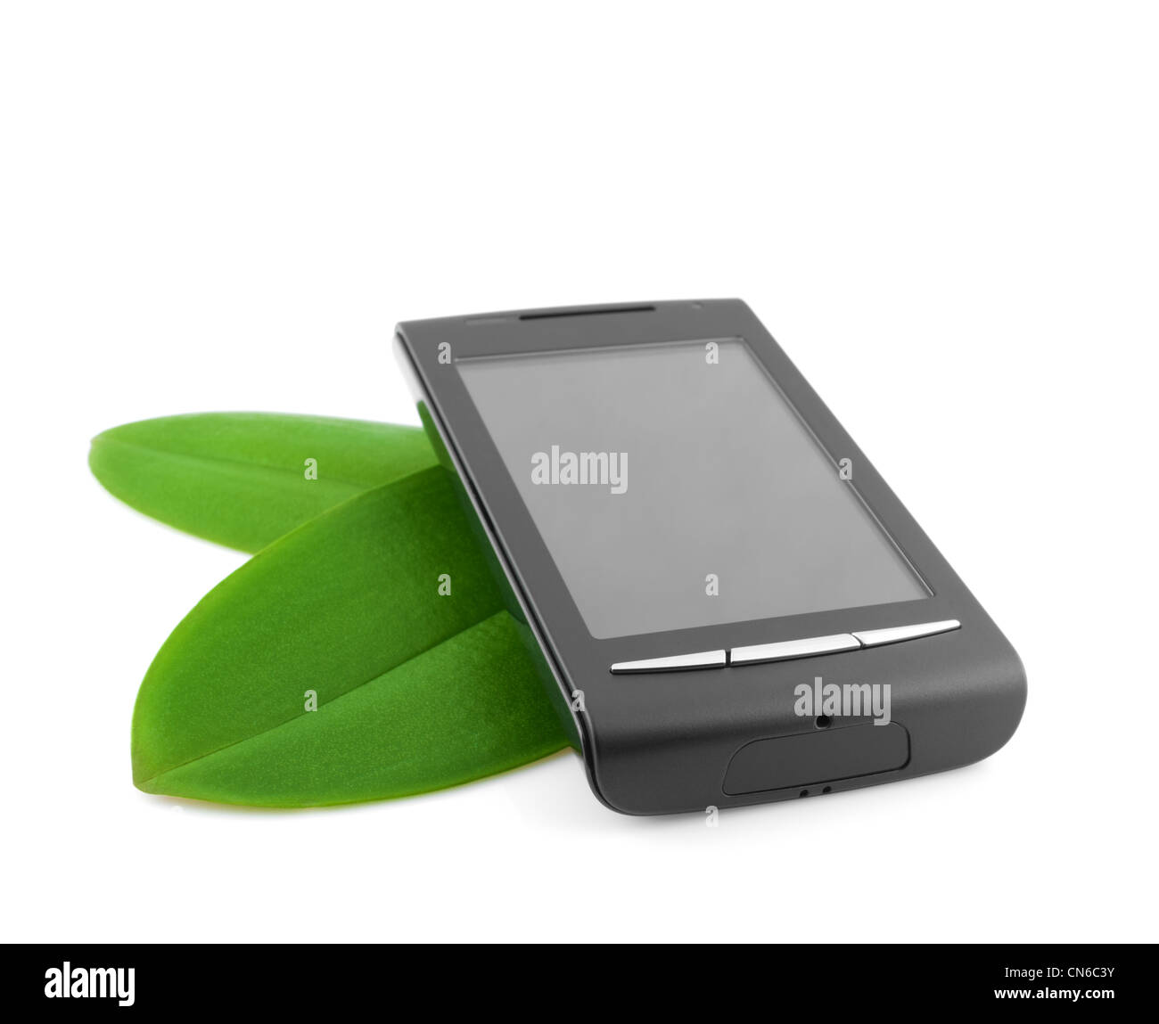 Mobile phone on white background Stock Photo - Alamy