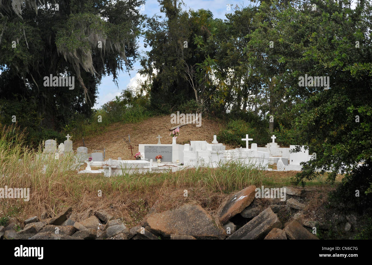 An old native American Indian burial ground, New Orleans, Louisiana ...