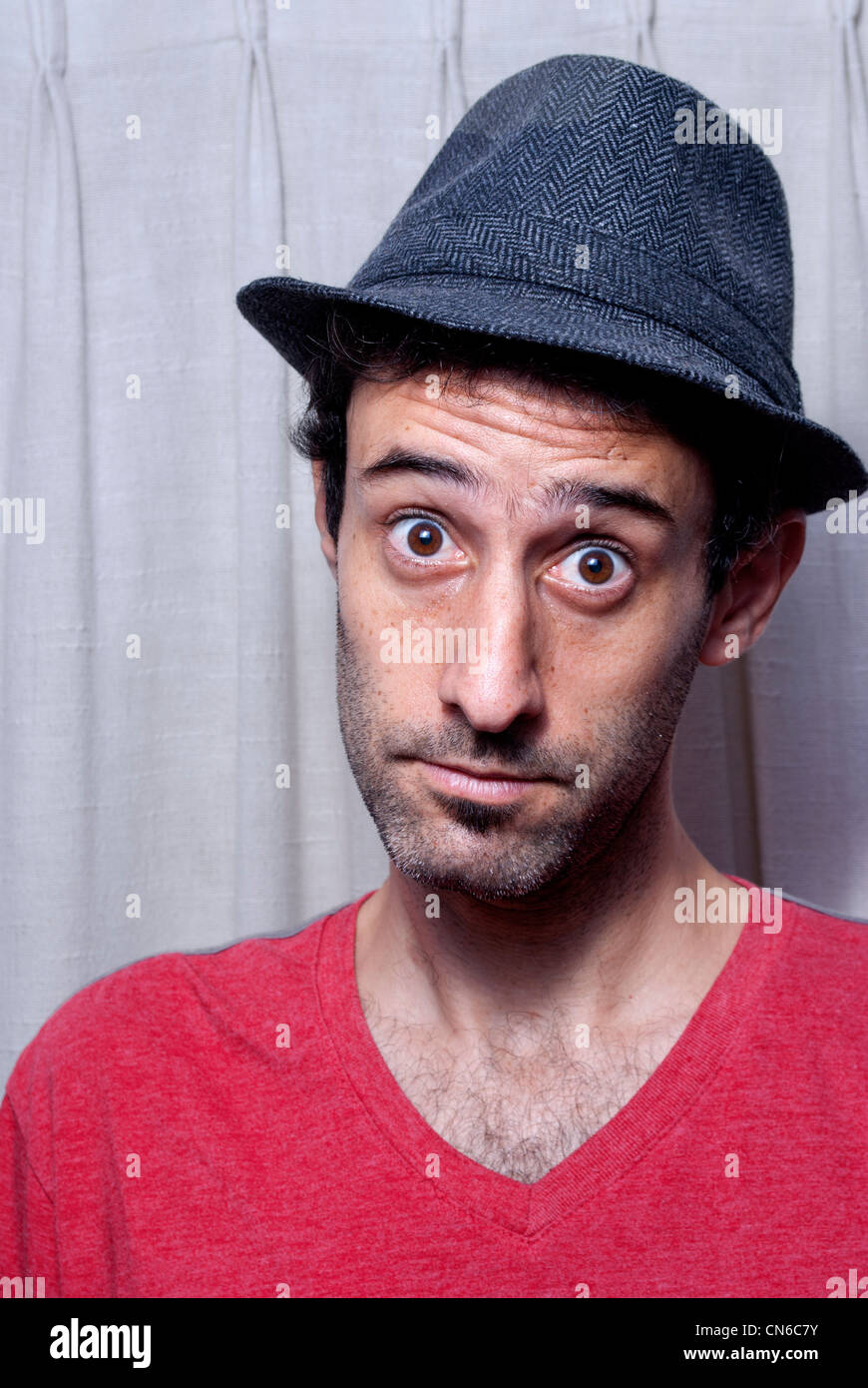 Man with hat Stock Photo - Alamy