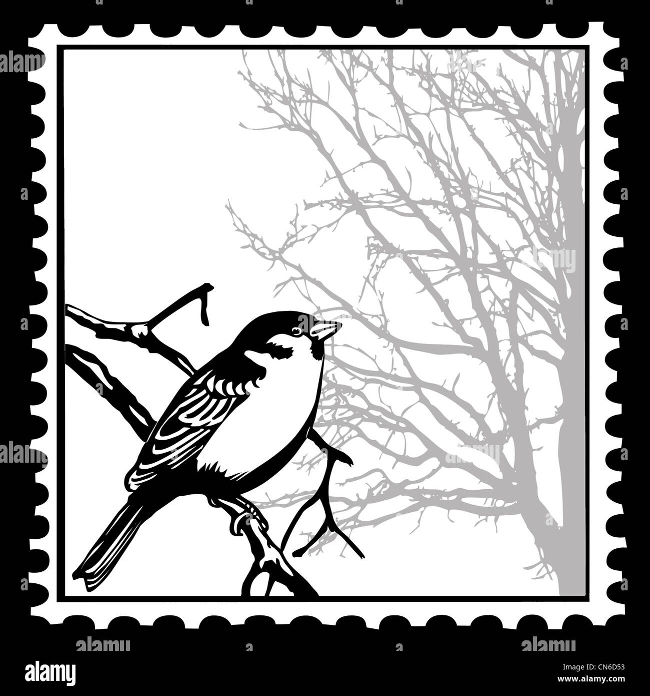 Postage Stamps Cartoon Black and White Stock Photos & Images - Alamy
