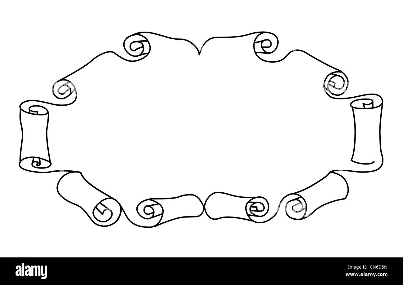vector drawing of the old paper on white background Stock Photo - Alamy