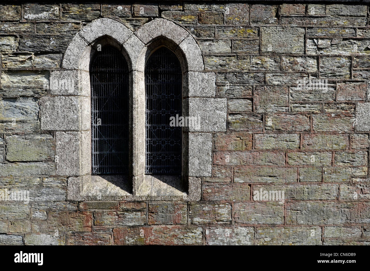 Old village church window Stock Photo - Alamy